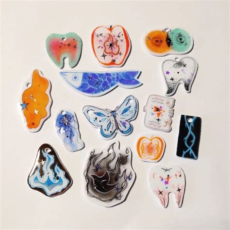 Angels Wings Shrink Plastic Ring Jewelry Three Fleas Shrink Art