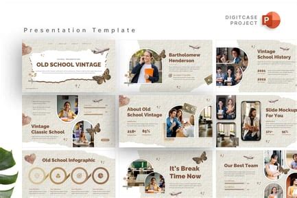 Old School Vintaged Powerpoint Template Incl Vintage And School Envato