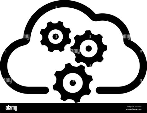 SaaS ( cloud service ) vector icon illustration Stock Vector Image ...
