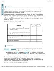 Predicting Relative Boiling Point Elevations And Freezing Point Depressions ALEKS