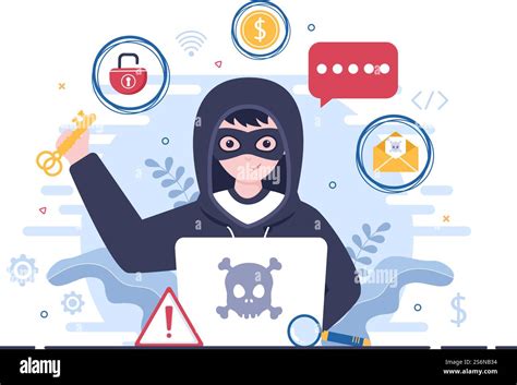 hacker using computer server to activity hacked database network