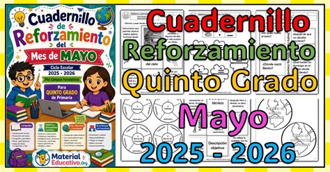 Cuadernillo De Reforzamiento Para El Quinto Grado De Primaria Del Mes