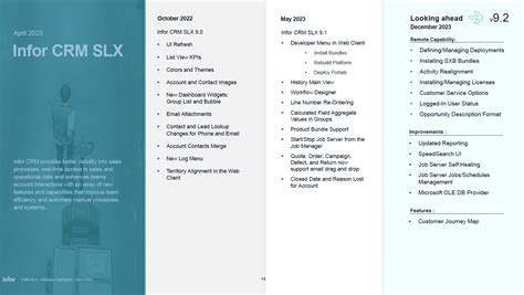 Infor Crm Slx April 2023 Roadmap Customer Fx