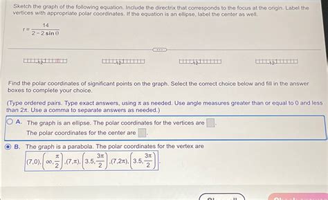Solved Sketch The Graph Of The Following Equation Include Chegg