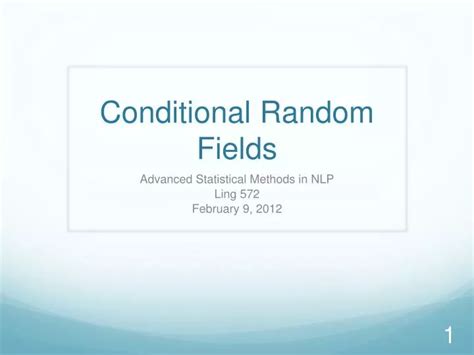 PPT Conditional Random Fields PowerPoint Presentation Free Download ID 2231057