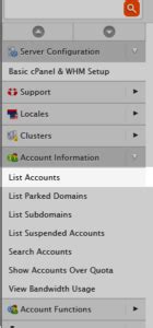 How To Access CPanels Via Your Reseller WHM InMotion Hosting