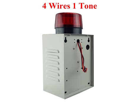 Metal Box Outdoor Wired Strobe Light Alarm Siren