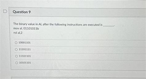 Solved The Sum Of The Two Binary Numbers 01101101 And