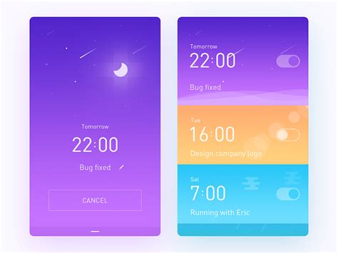 Inspirational Alarm Clock Ui Designs By Emma Drews Inspiration