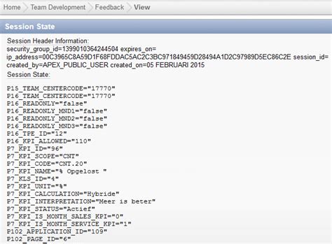 Oracle Apex Session State