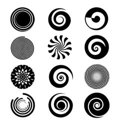 Swirling circles abstract spirals and liquid Vector Image