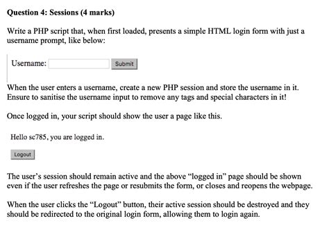Solved Question Sessions Marks Write A PHP Script Chegg