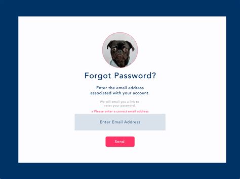 Forgot Password Page By Katherine Lawrence On Dribbble