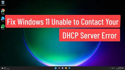 Fix Windows 11 Unable To Contact Your Dhcp Server Error Youtube