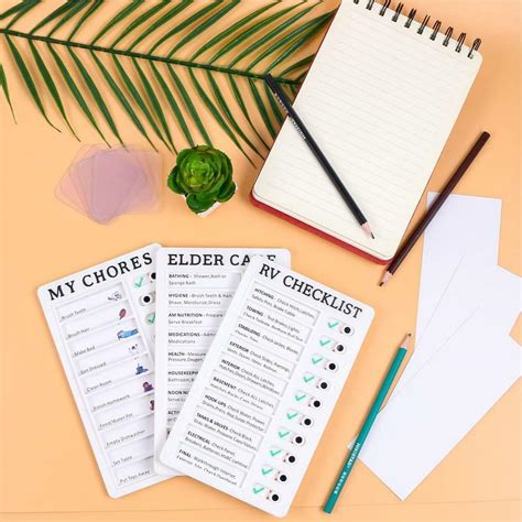 할 일 목록 체크리스트 보드 다용도 드라이 지우기 보드 분리형 양식 할 일 목록 메모장 항목 확인 및 좋은 습관 형성