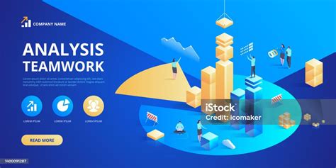 아이소메트릭 비즈니스 분석 계획 프로젝트 관리 및 재무 보고서 전략 컨설팅 팀 협업 인력과의 협업 개념 아이소메트릭 벡터
