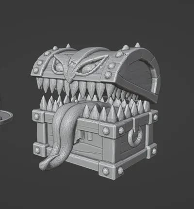 Dnd Mimic Chest Monster Fantasy Rpg Prop For Dnd By Redsingart