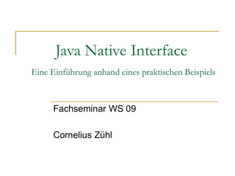 Jnijava Native Interface