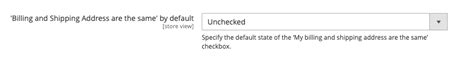 magento2 magneto 2 remove default checkbox for same shipping and