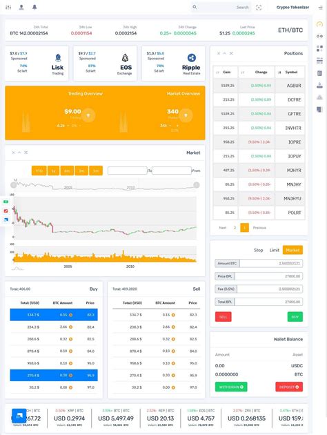 Tokenize Cryptocurrency Admin Templates With Ico User Dashboard