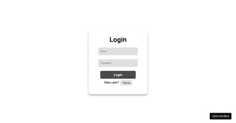 Login Signup Authentication Codesandbox