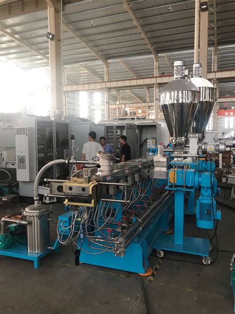 Abs Tio2 Twin Screw Extrusion Line Testing Capacity 1200kg H ☎️：0086