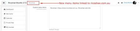 How To Add A Custom Top Menu Item In Moodle Ricoshae