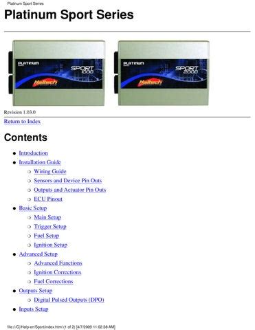 Haltech Sport 2000 Wiring Diagram Wiring Diagram