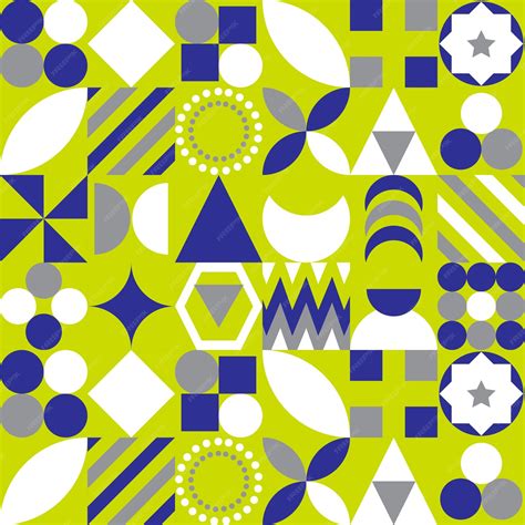 Premium Vector Flat Mosaic Pattern Design Flat Colorful Geometric Mosaic Tiles Pattern Design