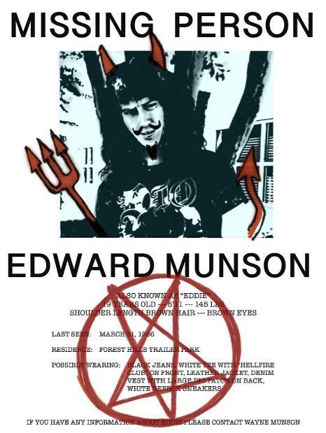 Eddie Munson Missing Poster