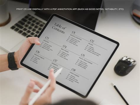 Table Of Contents Cookbook Template Recipe Book Template Editable Table Of Contents Etsy