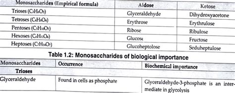 Monosaccharide Examples