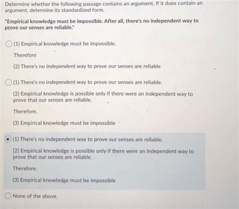 Solved In The Following Passage A Determine Whether Or