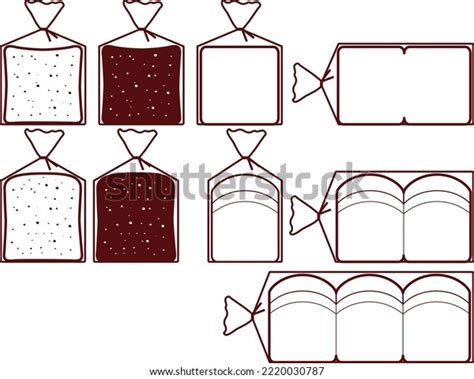 Illustration Set Various Bagged Bread Stock Vector Royalty Free