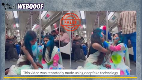 Fact Check Is This Video Of Two Women Playing With Colours Inside Metro A Deepfake No