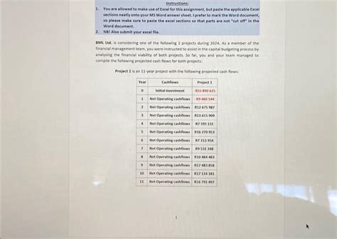 Instructionsi You Are Allowed To Make Use Of Excel Chegg Com