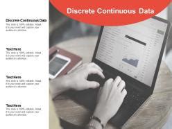 Discrete Continuous Data Ppt Powerpoint Presentation Inspiration Images Cpb Presentation