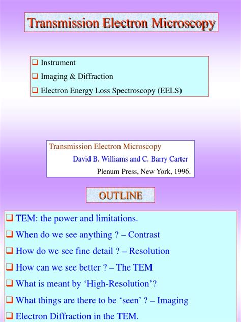 Tem Imaging Techniques For Nanomaterials Pdf Transmission Electron