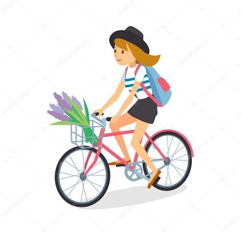 Девочка на велосипеде картинка