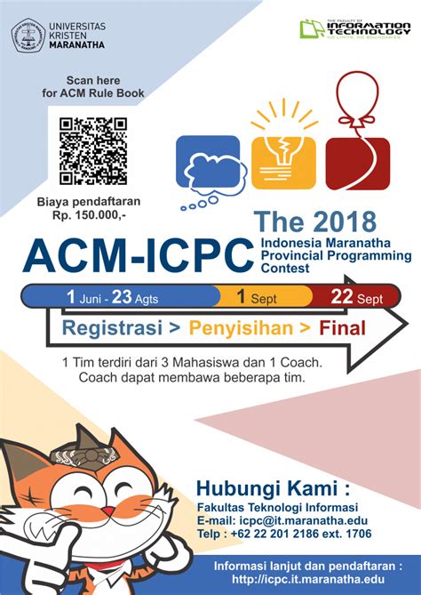 The 2018 ACM ICPC Indonesia Maranatha Provincial Programming Contest Universitas Kristen Maranatha