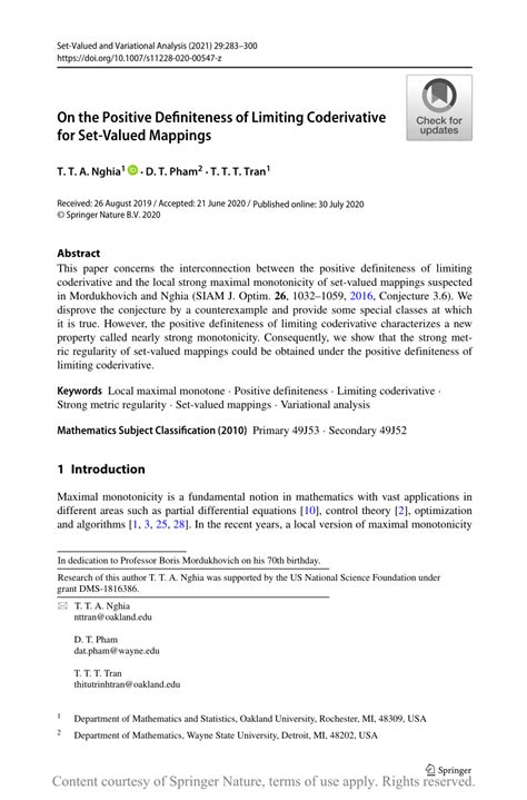 On The Positive Definiteness Of Limiting Coderivative For Set Valued
