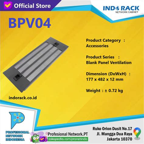 Jual Blank Panel Ventilation 4u Perforated Rak Server Rack Indorack Bpv04 Jakarta Pusat
