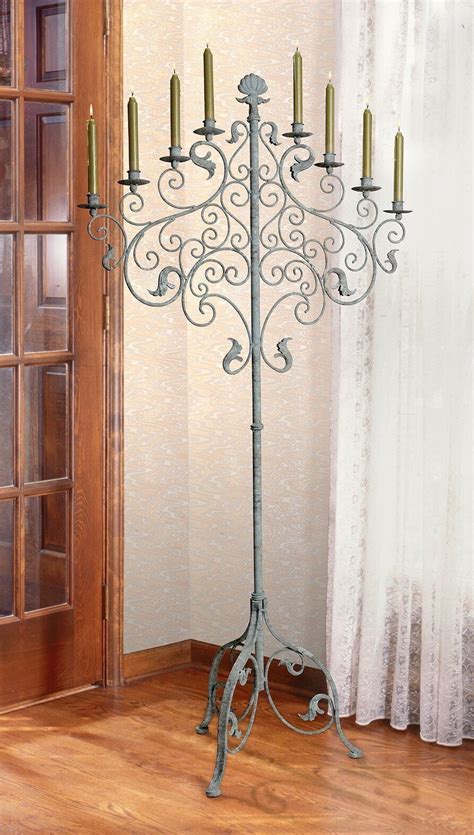 Antique Large Floor Candelabra