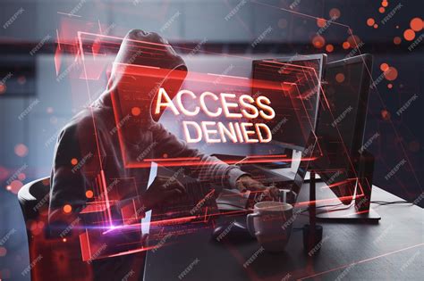 Premium Photo Side View Of Hacker Using Computers At Desktop With