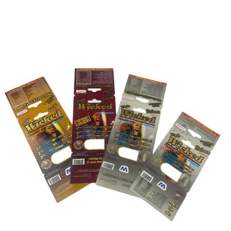 Custom Printed Gold Sex Pill Sachets Vgra Capsule Packaging Bags For Men Enhancement Pill