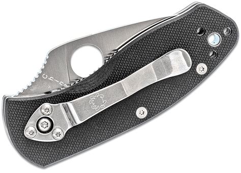 Spyderco Ambitious Folding Knife 2 14 Plain Blade G10 Handles