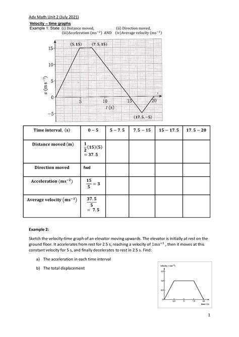 3 Kinematics P3 V T Math Questions Advanced Math Studocu
