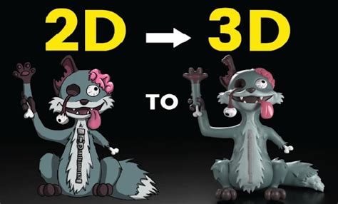 Convert Your 2d Art Into 3d Model 2d To 3d Conversion By Aadhithyagowth