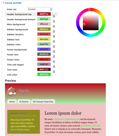 Add Color Options For Foreground Text Where Background Colors Can Be Altered Drupal Org
