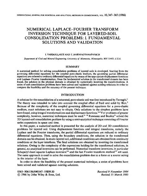 pdf numerical laplace fourier transform inversion technique for